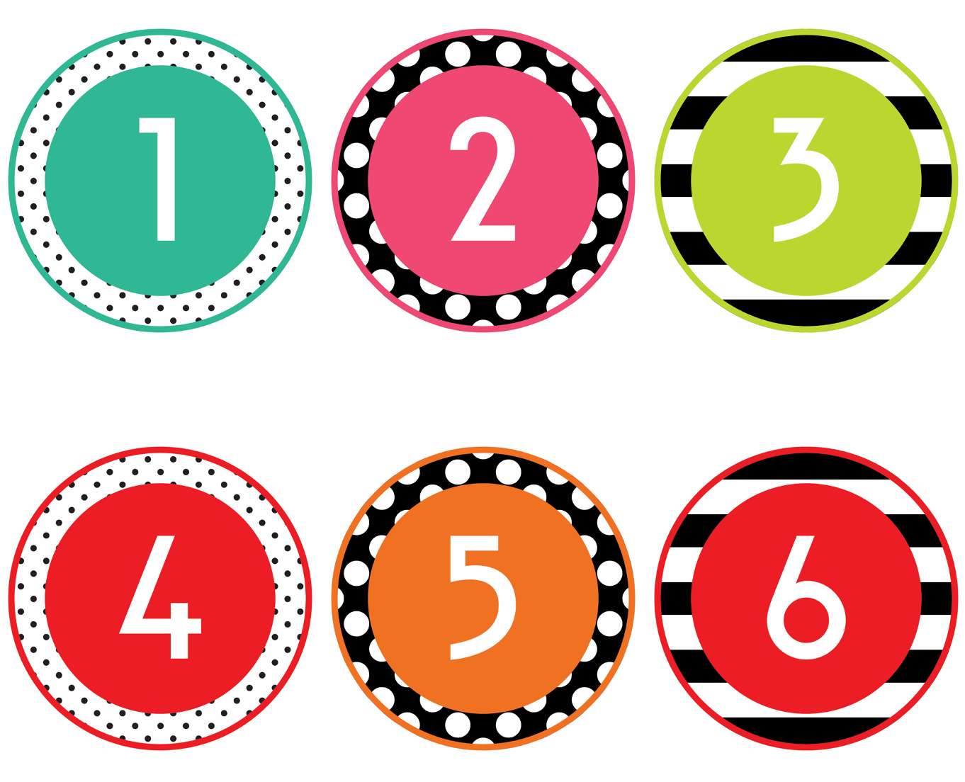 Table Signs | Black, White and Stylish Brights | Schoolgirl Style