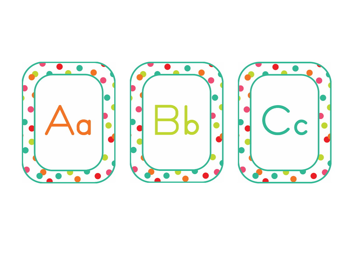 Confetti Manuscript Alphabet Cards | Black, White and Stylish Brights ...
