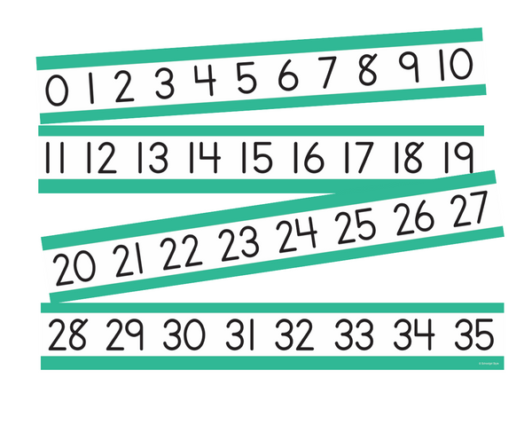 Confetti Number Line | Black, White and Stylish Brights |Schoolgirl Style