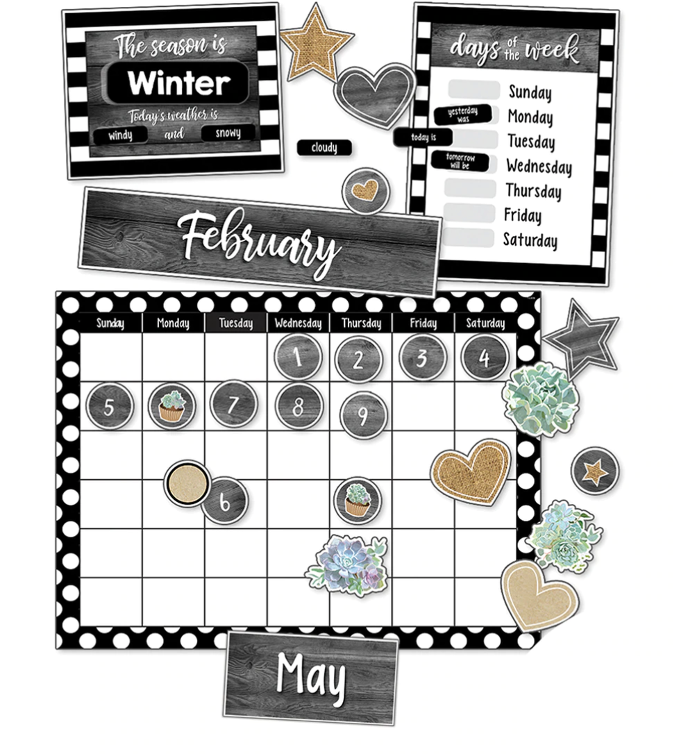 Calendar Bulletin Board Set |Schoolgirl Style