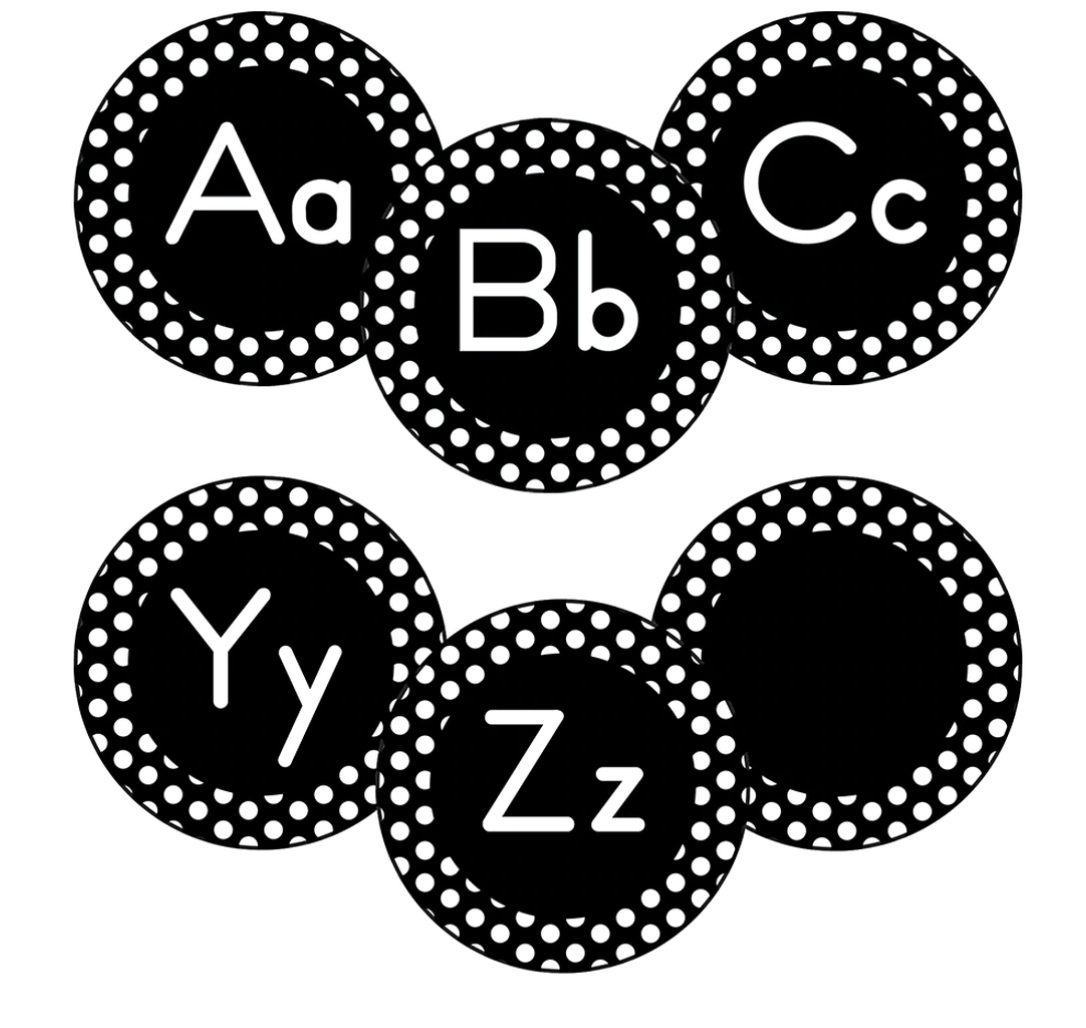 Word Wall Letters|Floral |Schoolgirl Style