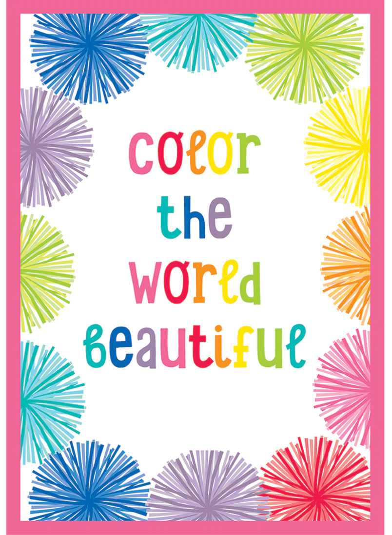 Rainbow Color the World Beautiful Poster|Schoolgirl Style