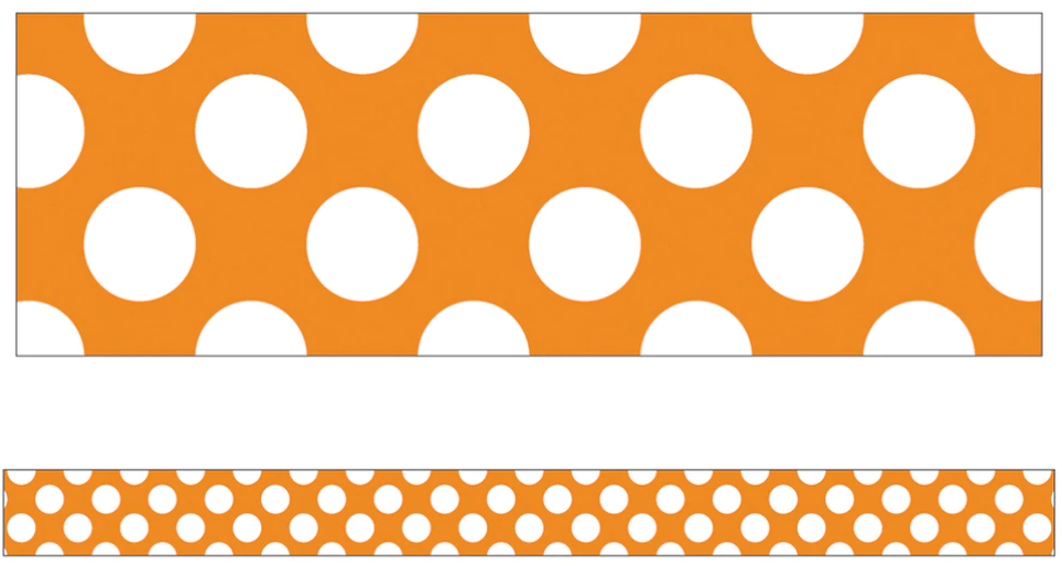 Orange Polka Dot Border