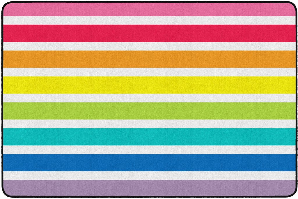 Bright Striped | Rainbow | Classroom Rug | Schoolgirl Style