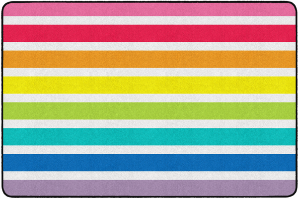 Bright Striped | Rainbow | Classroom Rug | Schoolgirl Style