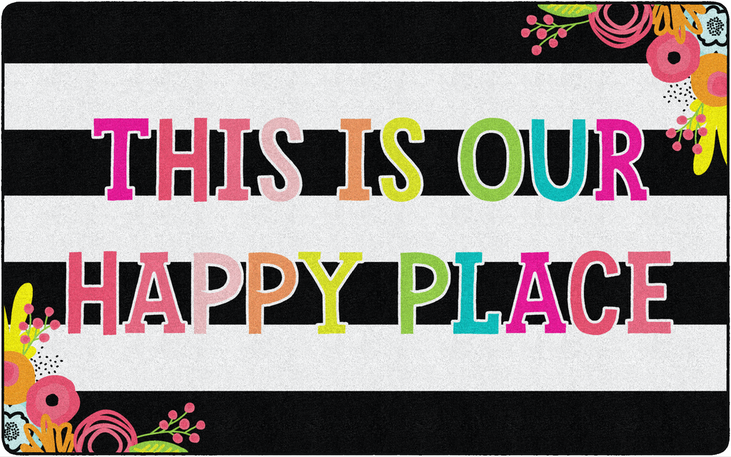 This Is Our Happy Place | Tropical Stripe | Classroom Rug | Schoolgirl ...