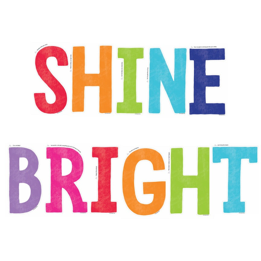 "Shine Bright" Inspirational Classroom Headline | Rainbow Classroom ...