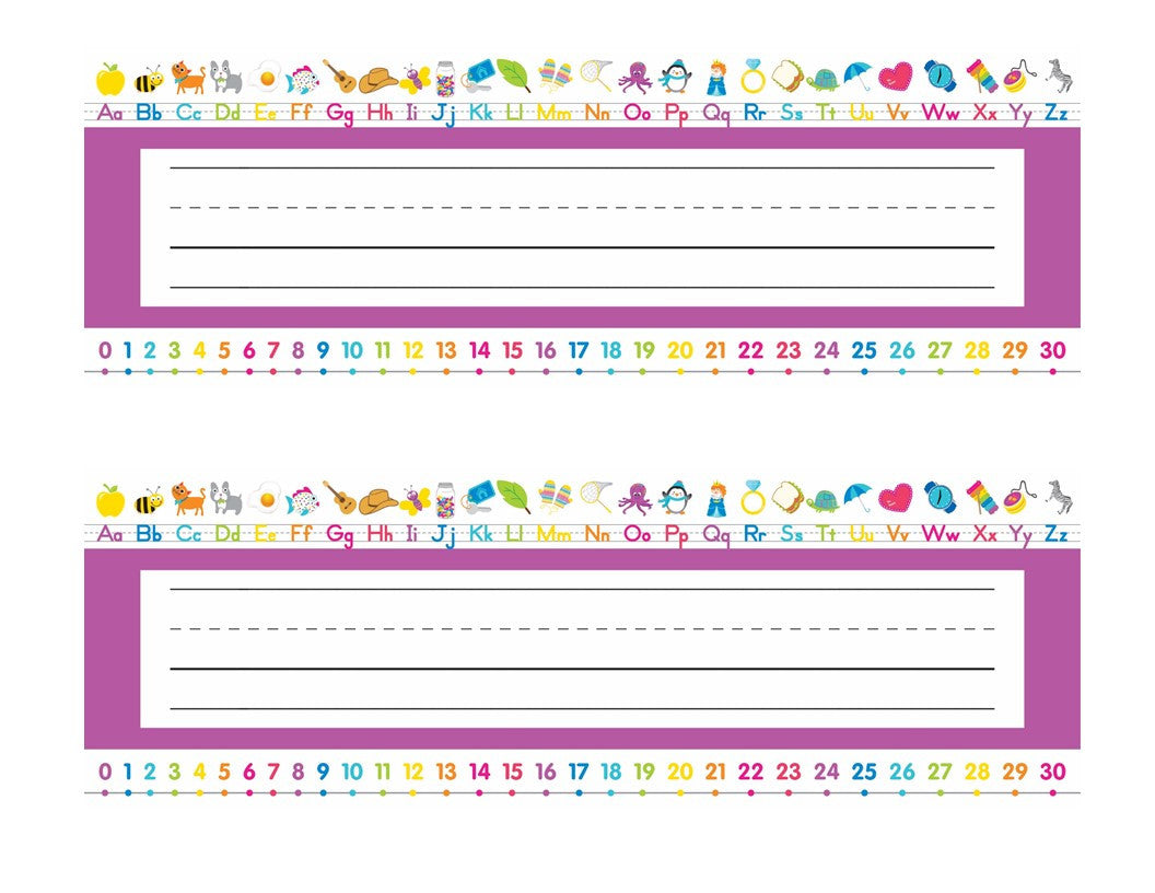 NEON Alphabet and Number Nameplates | Just Teach | Schoolgirl Style