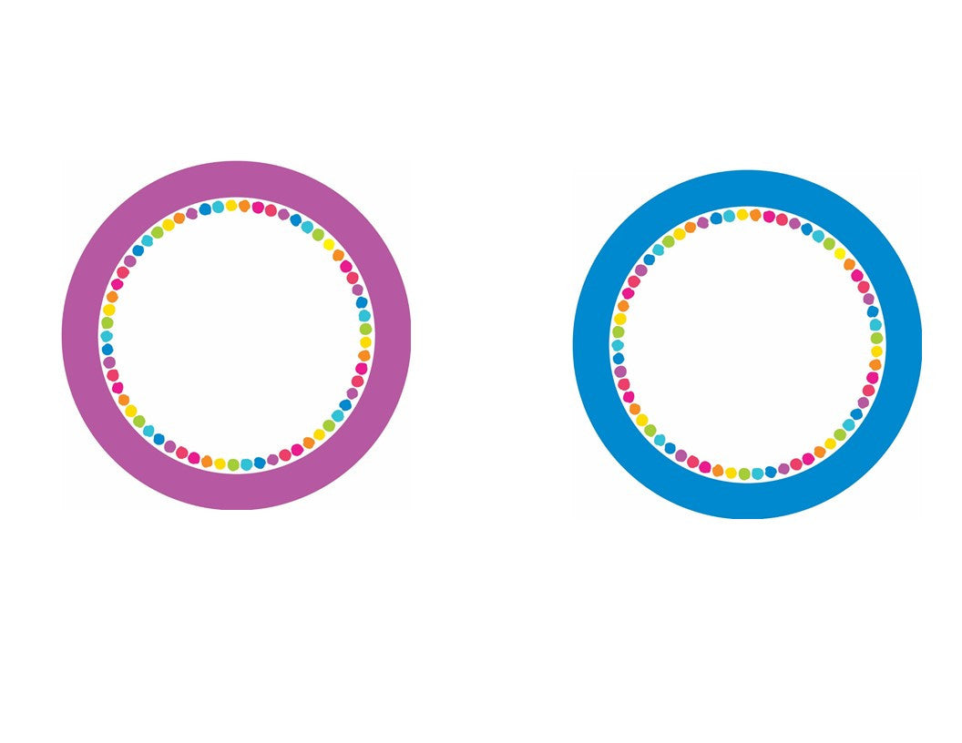 NEON 4 Inch Round Labels | Just Teach | Schoolgirl Style