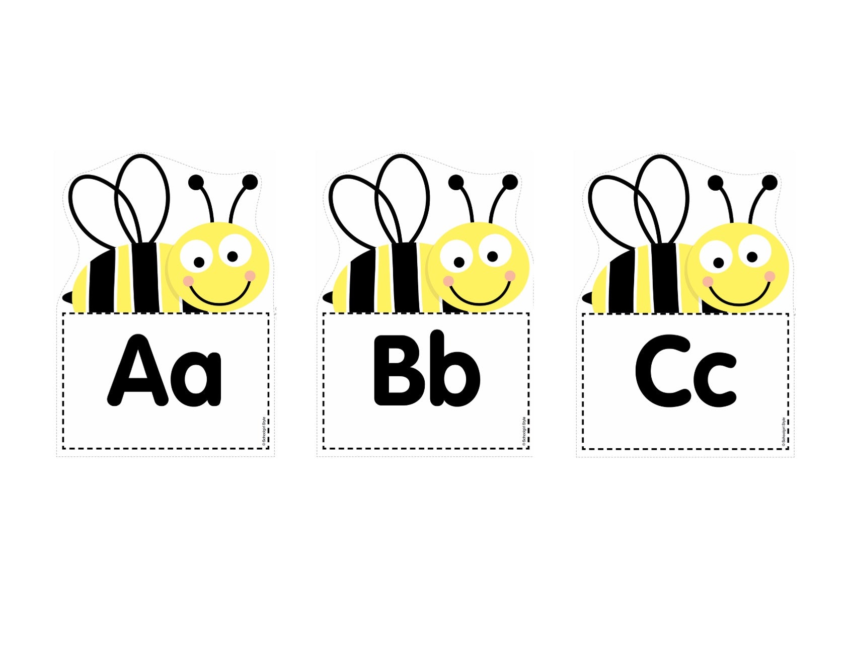 Word Wall Headers | Busy Bees | Schoolgirl Style