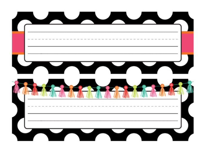 Nameplates | Black, White and Stylish Brights | Schoolgirl Style