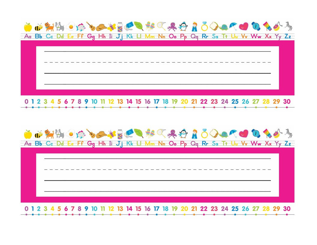 NEON Alphabet and Number Nameplates | Just Teach | Schoolgirl Style