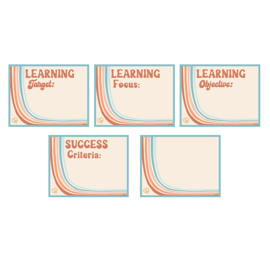 Objectives Posters | Retro Classroom Decor | Schoolgirl Style