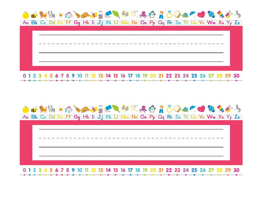 NEON Alphabet and Number Nameplates | Just Teach | Schoolgirl Style