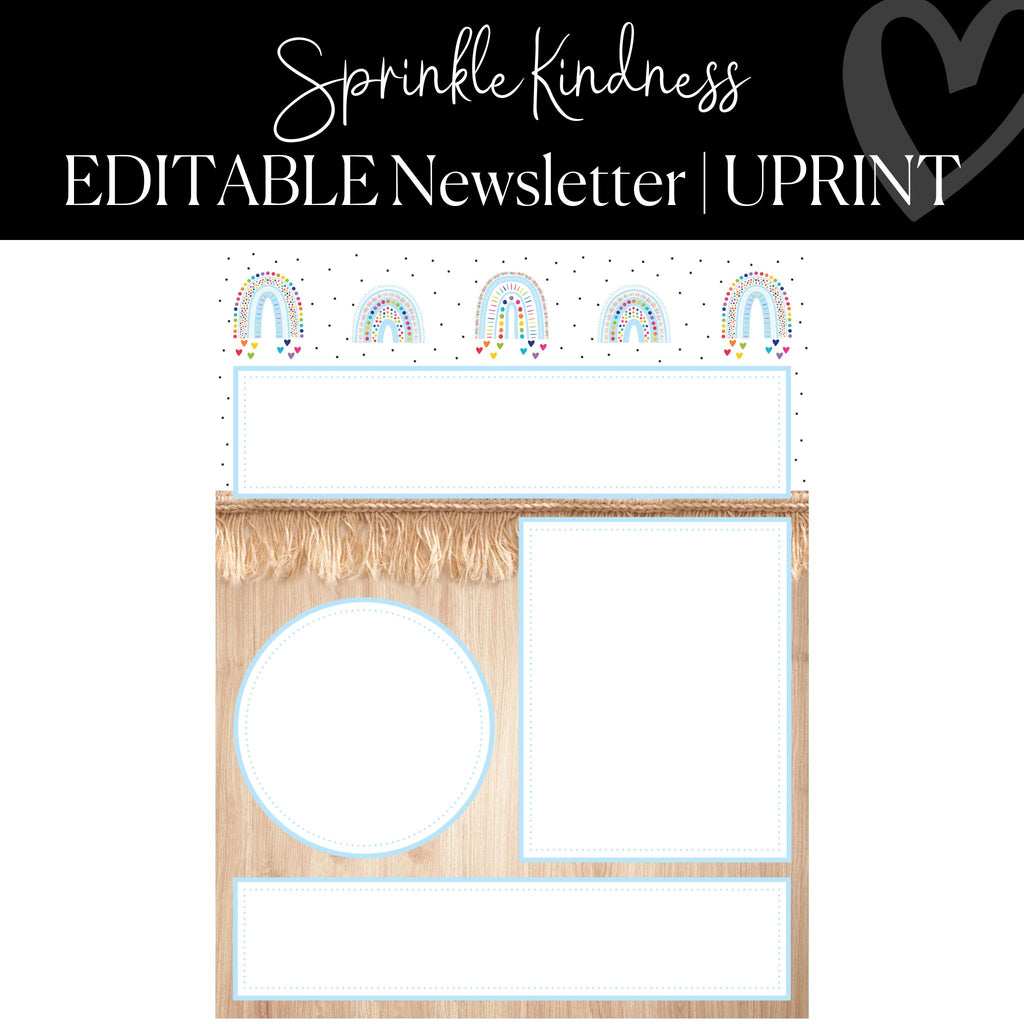 Printable and Editable Classroom Rainbow Newsletters | Classroom ...