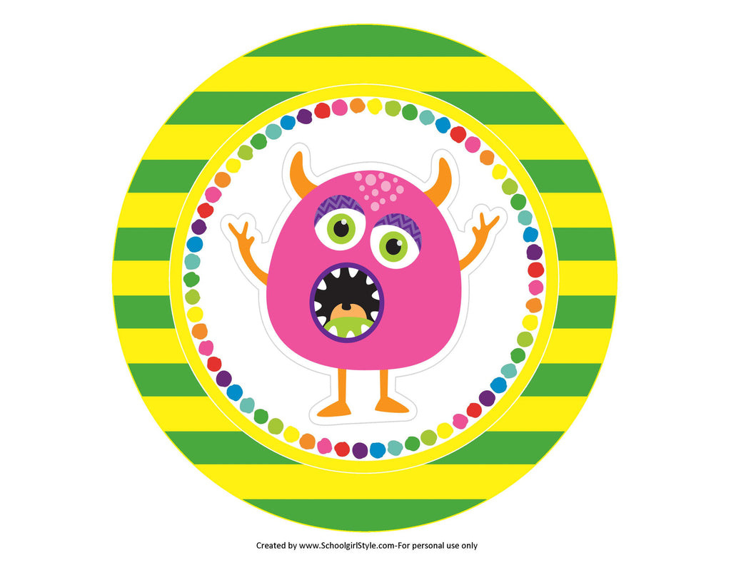 Table/Center Signs | Monster Mania | Schoolgirl Style