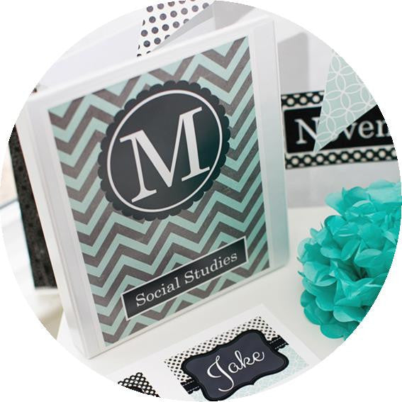 Turquoise Black and Gray | Full Printable Classroom Decor Bundle | Pri ...