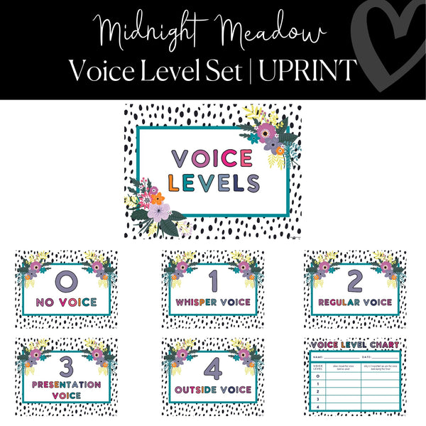 Printable Voice Level Poster Set | Classroom Managemet| Schoolgirl Style