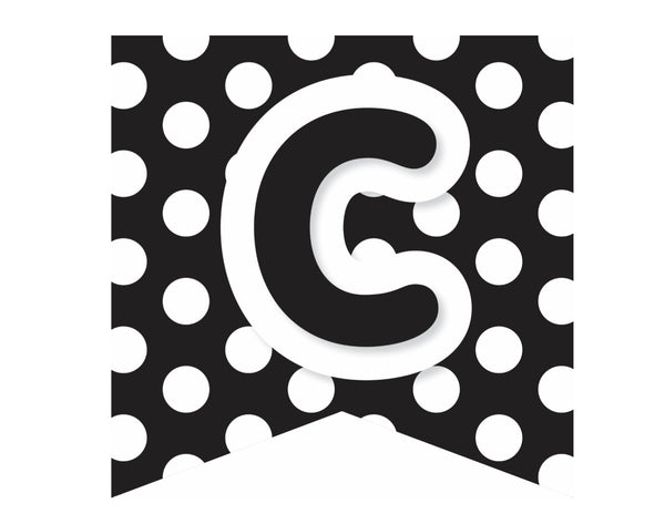 Chalkboard & Polka Dot - Polka Dot Alphabet Pennant Banner {UPRINT ...