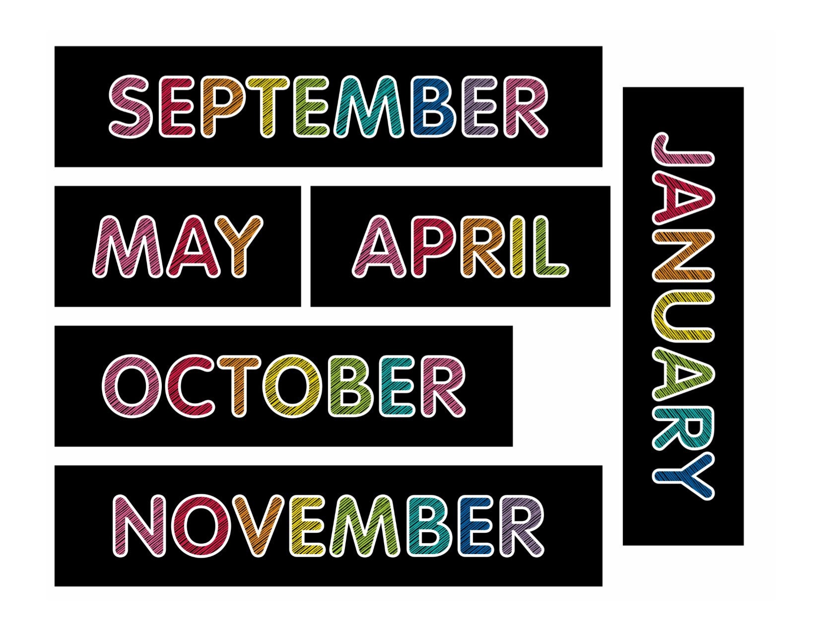 Calendar Set | Color My Classroom | UPRINT | Schoolgirl Style