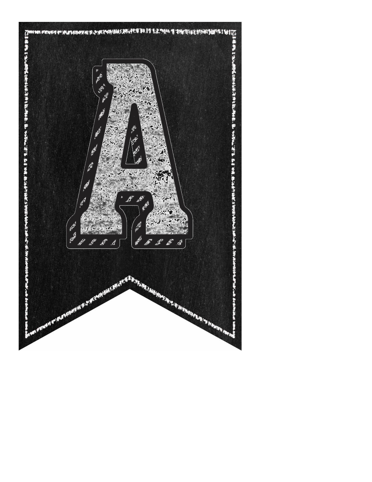 Chalkboard & Polka Dot - Chalkboard Alphabet Pennant Banner {UPRINT ...