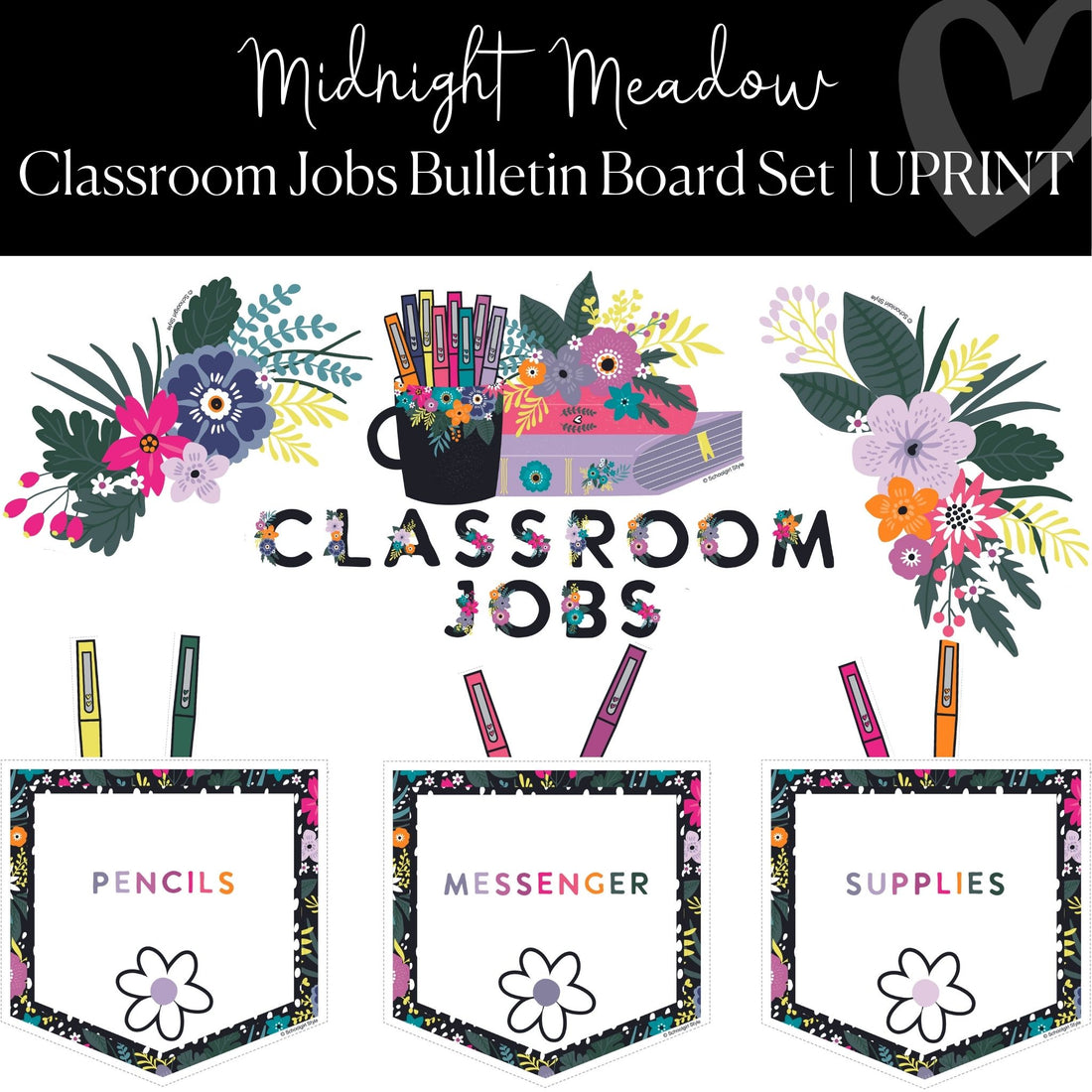 Midnight Meadow | Full Printable Classroom Decor Bundle – Schoolgirl Style