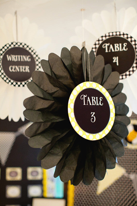 Table/Center Signs | Happy Honeybee | Schoolgirl Style