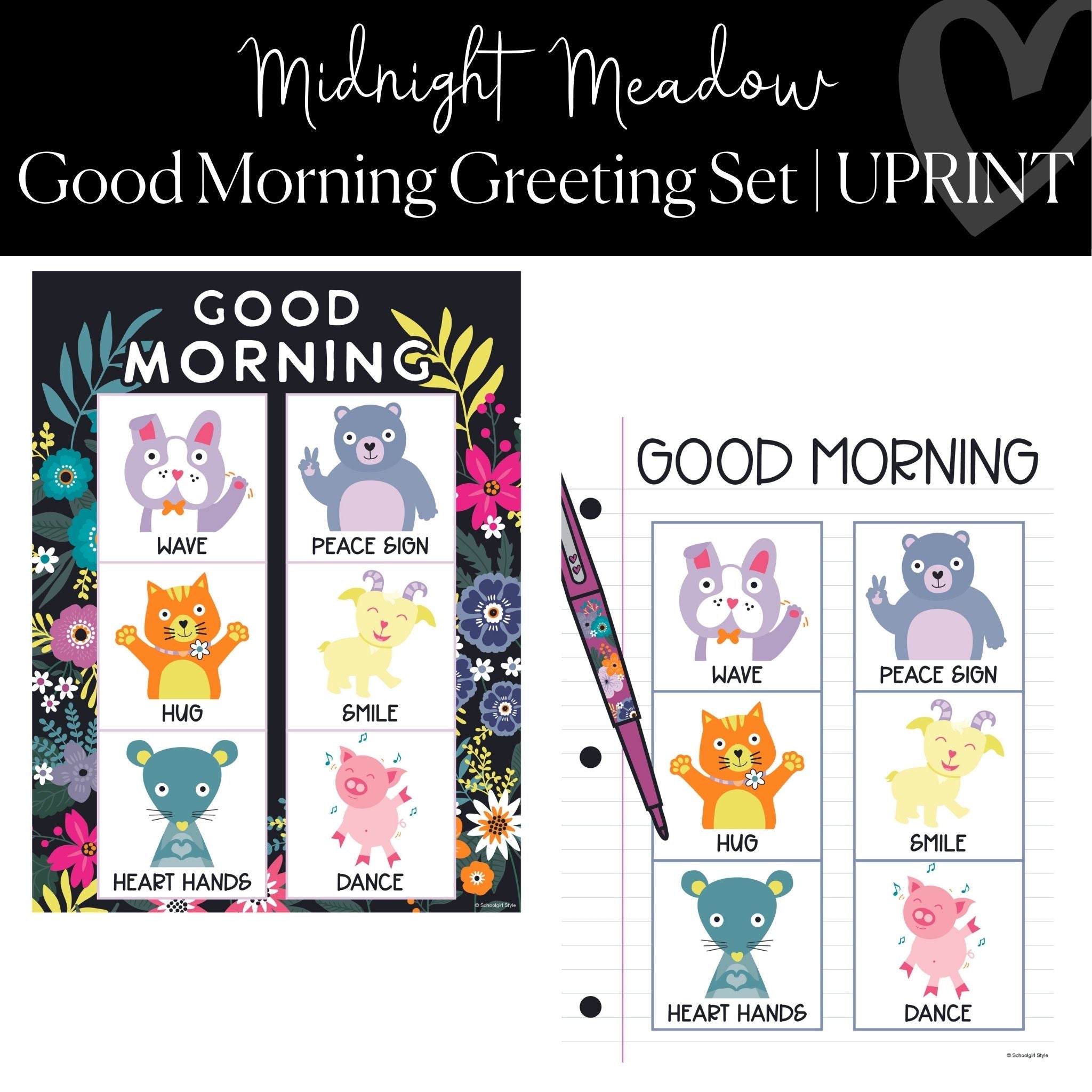 Good Morning Greeting Set| Schoolgirl Style