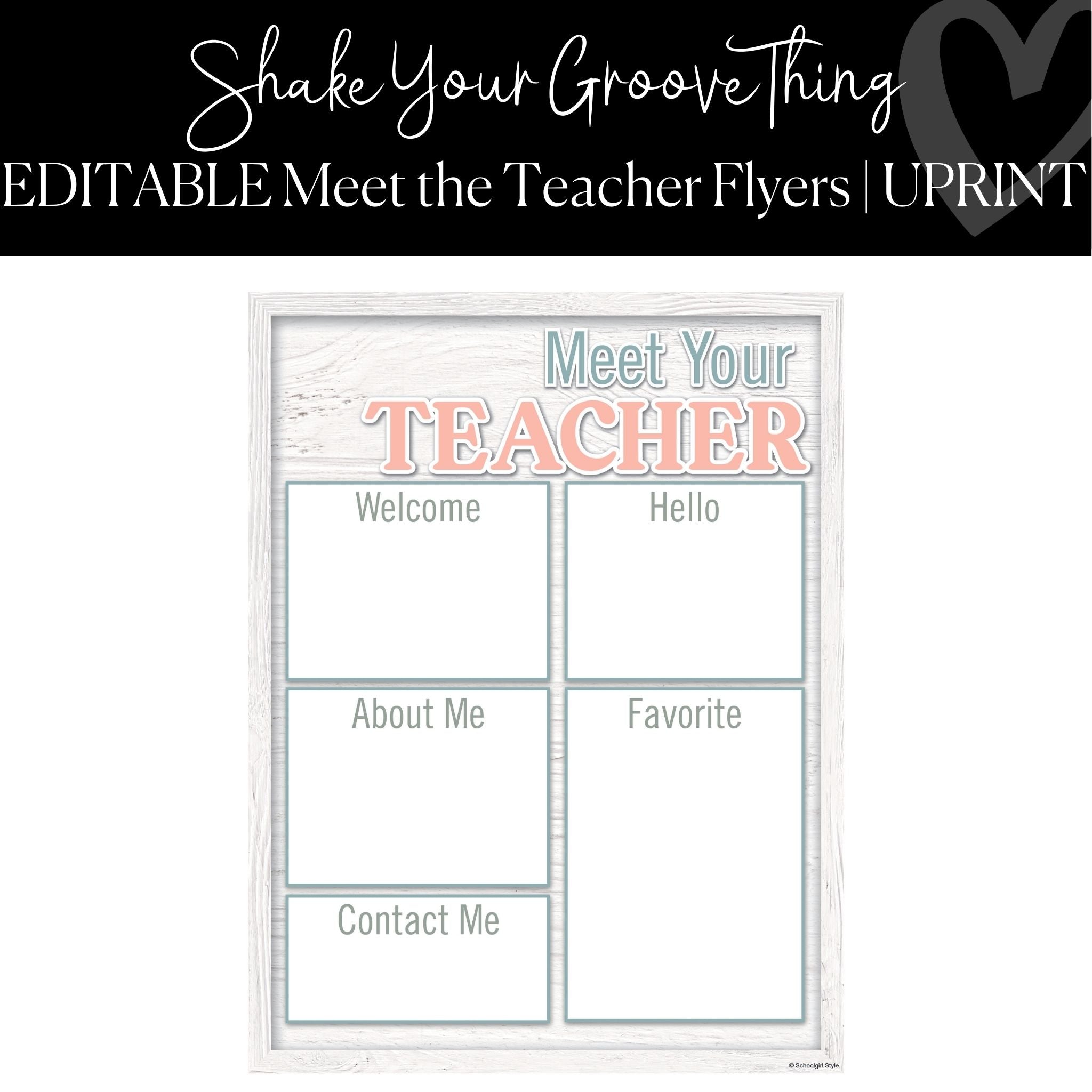 Printable and Editable Meet the Teacher Flyers | Groovy Classroom Decor ...