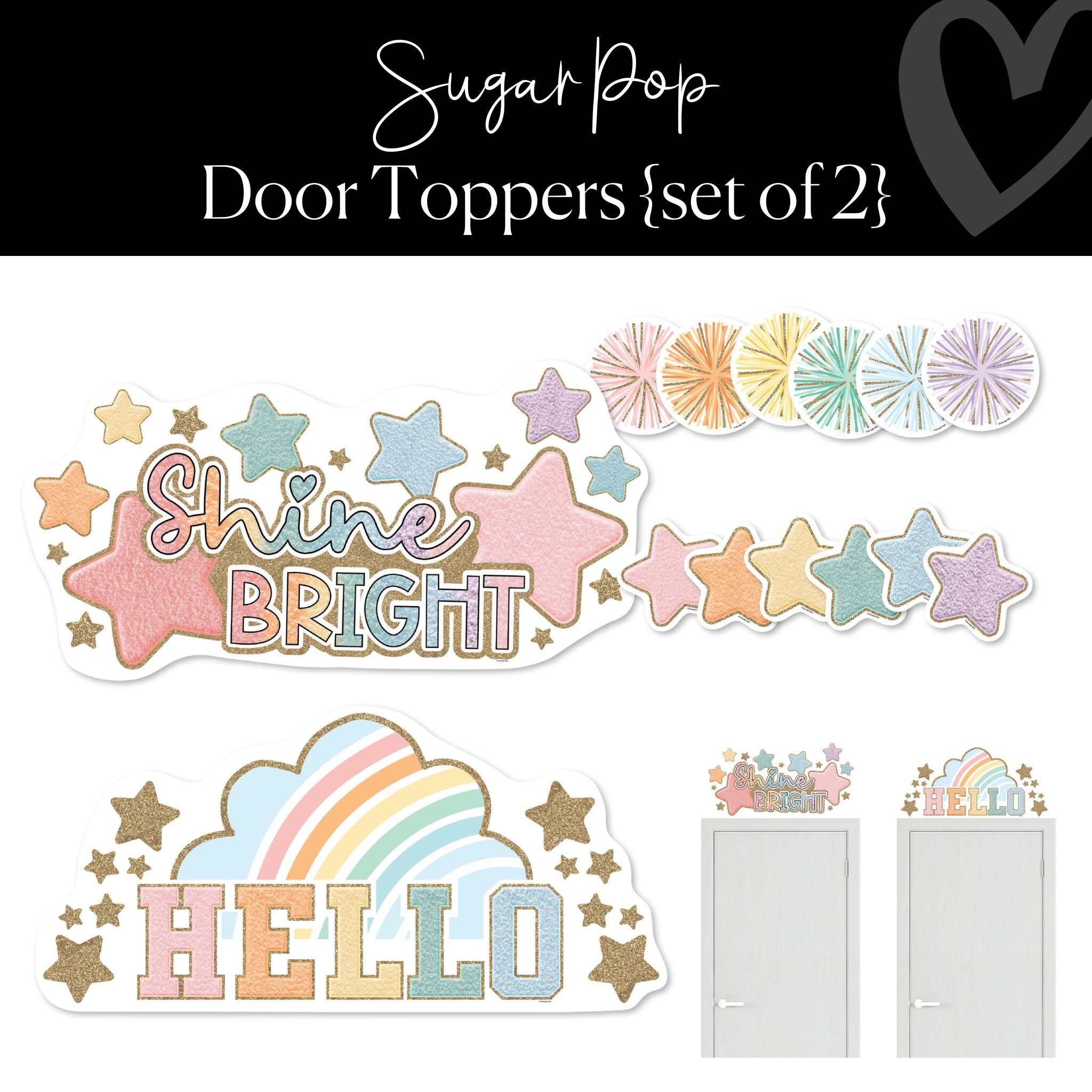 Shine Bright | Classroom Door Toppers | Sugar Pop | Schoolgirl Style