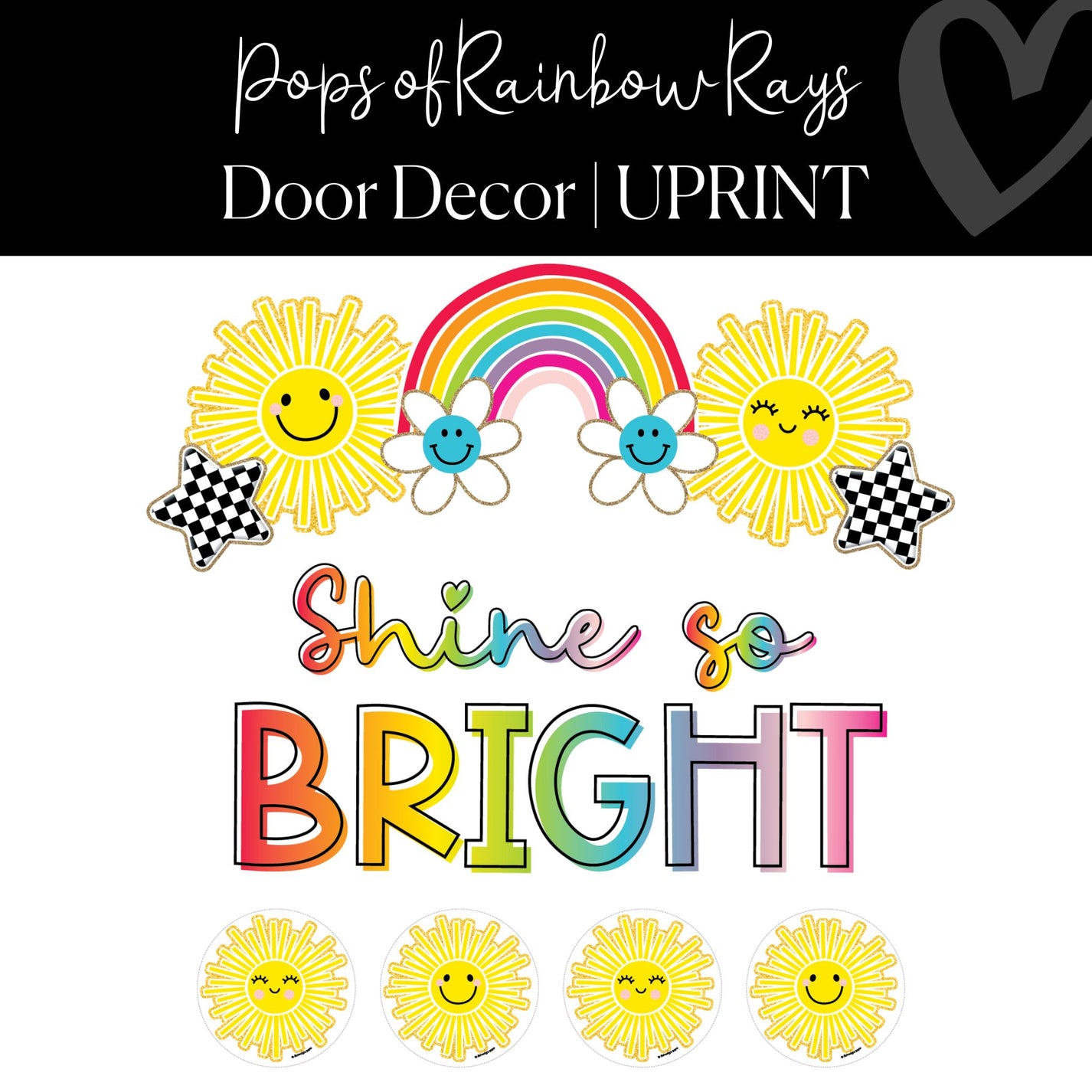 Pops of Rainbow Rays Full Printable Classroom Decor Bundle – Schoolgirl ...