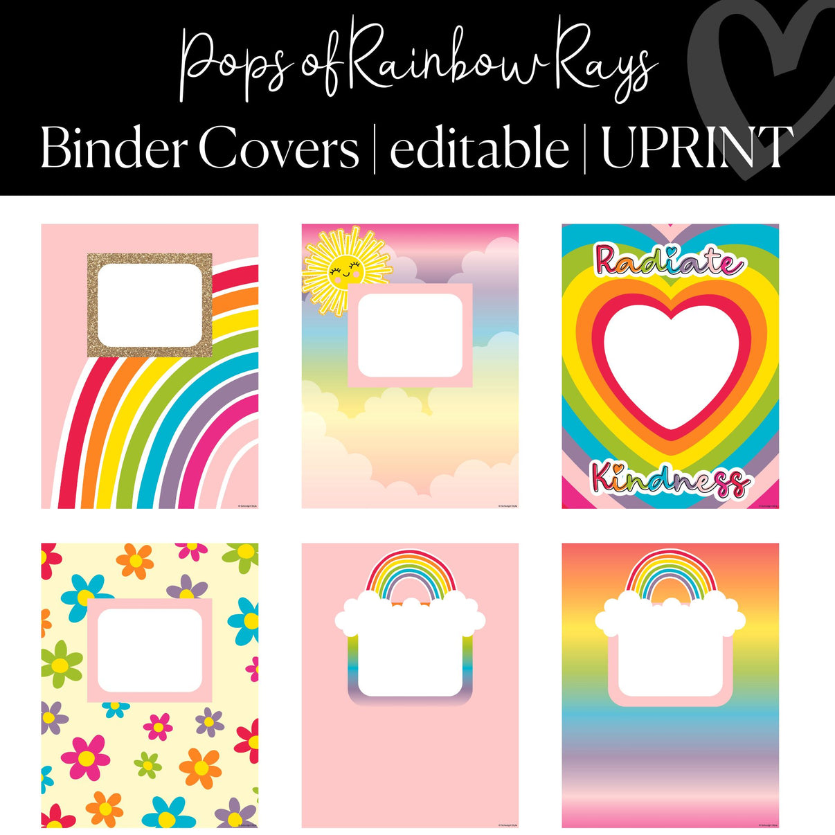 Pops of Rainbow Rays Full Printable Classroom Decor Bundle – Schoolgirl ...