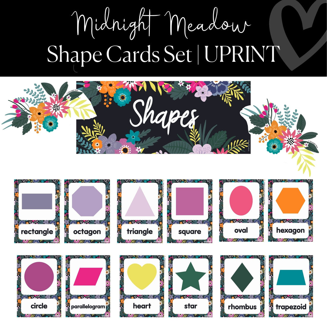 Midnight Meadow Full Printable Classroom Decor Bundle – Schoolgirl Style