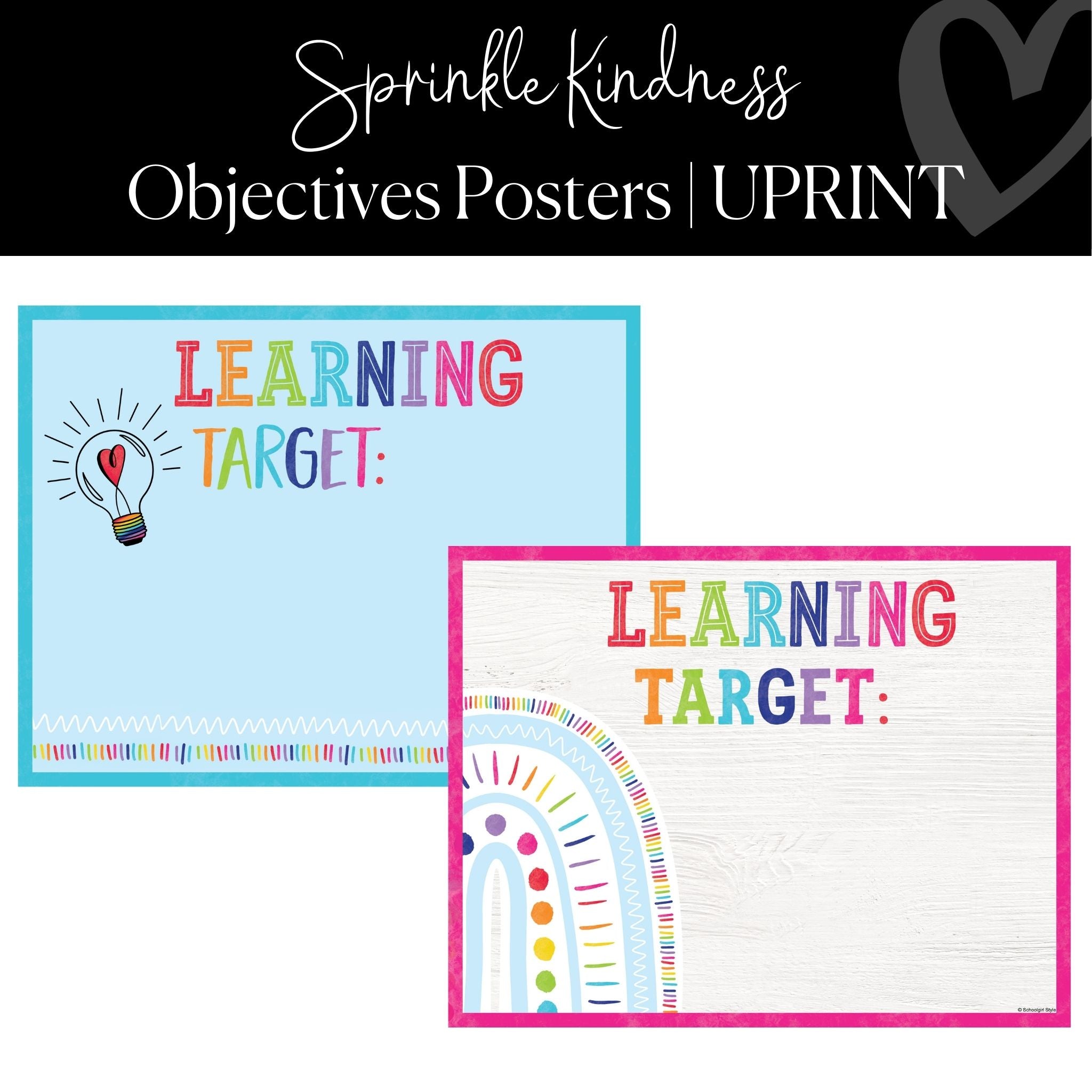 Rainbow Objectives Poster | Schoolgirl Style