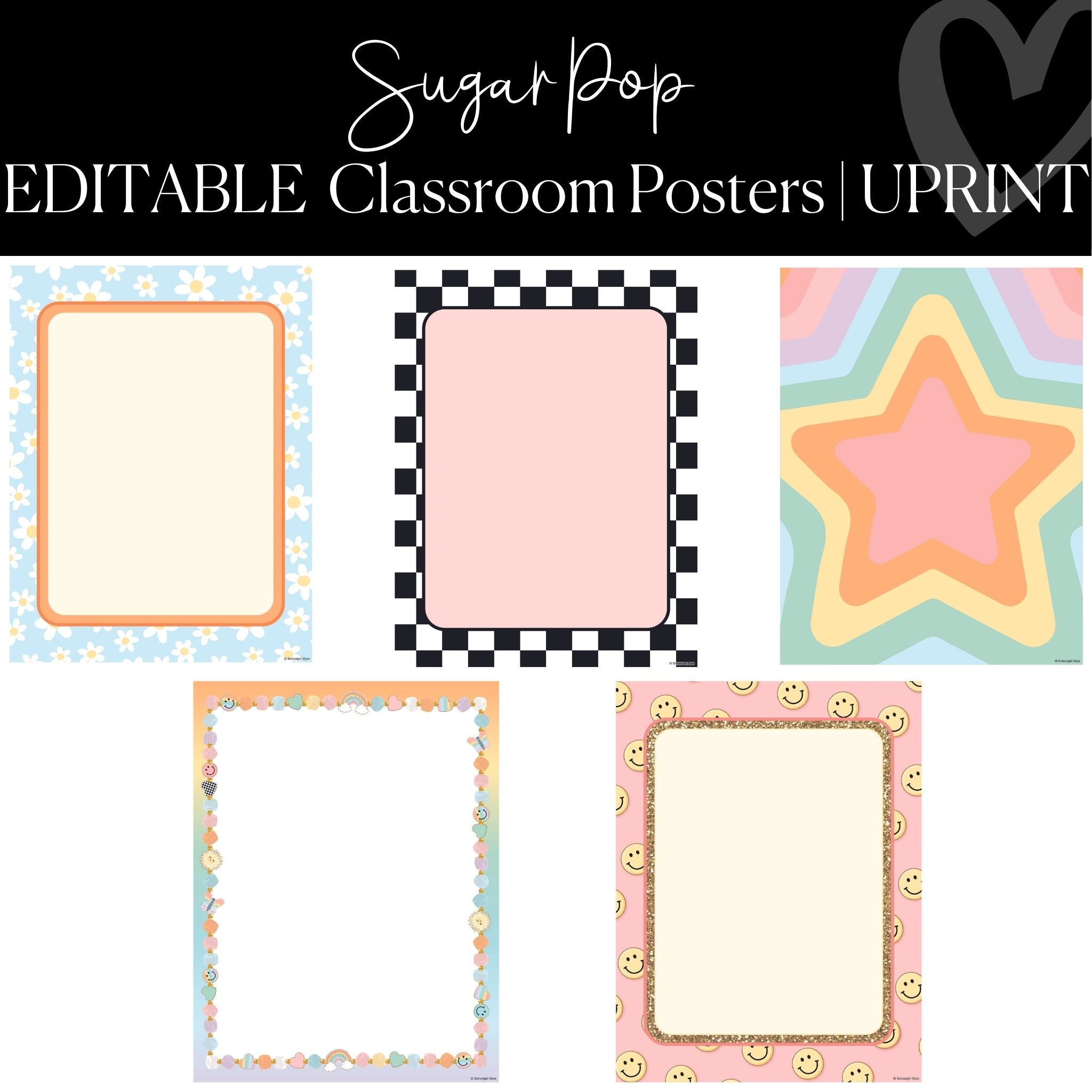 Printable and Editable Classroom Posters | Pastel Classroom Decor ...