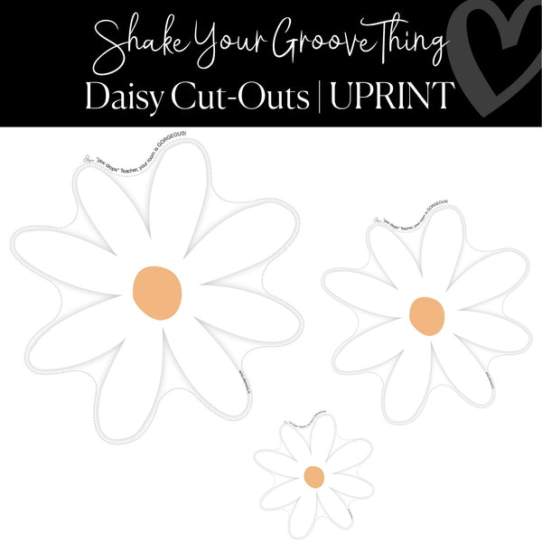 Groovy Daisy REGULAR and XL Classroom Cut-Outs | Schoolgirl Style