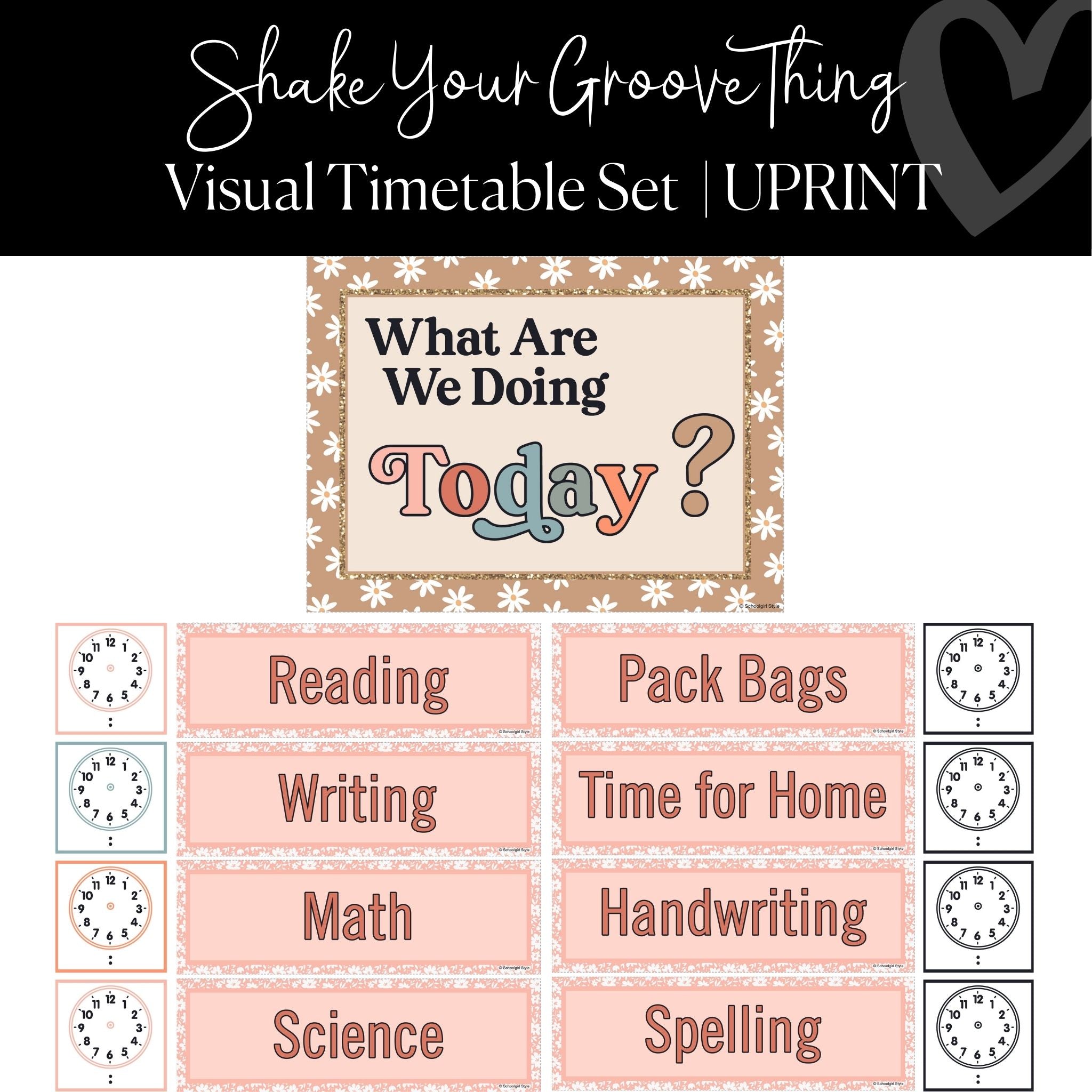 Visual Timetable | Classroom Management | Schoolgirl Style