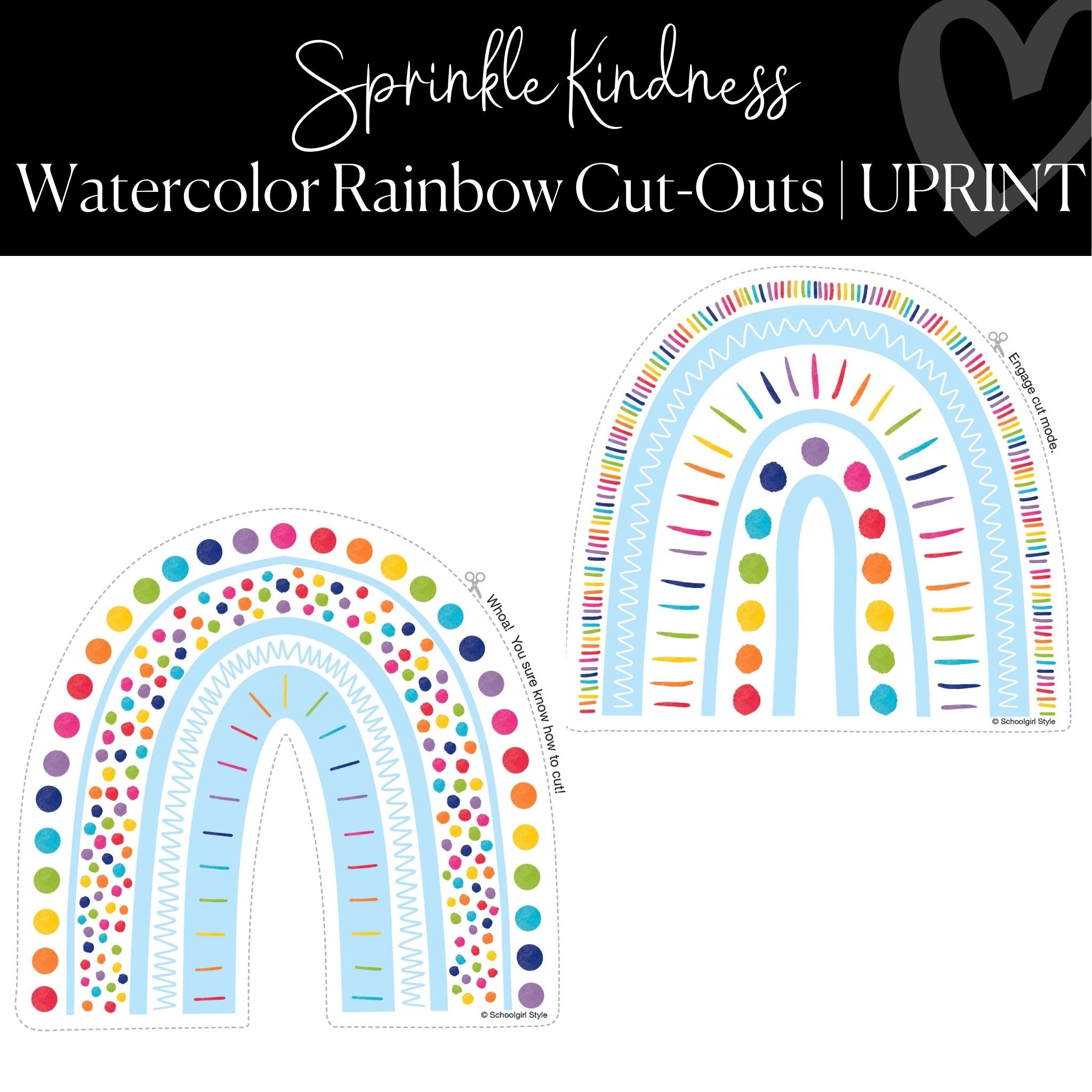Printable Watercolor Rainbow Cut-Outs | Rainbow Classroom Decor ...