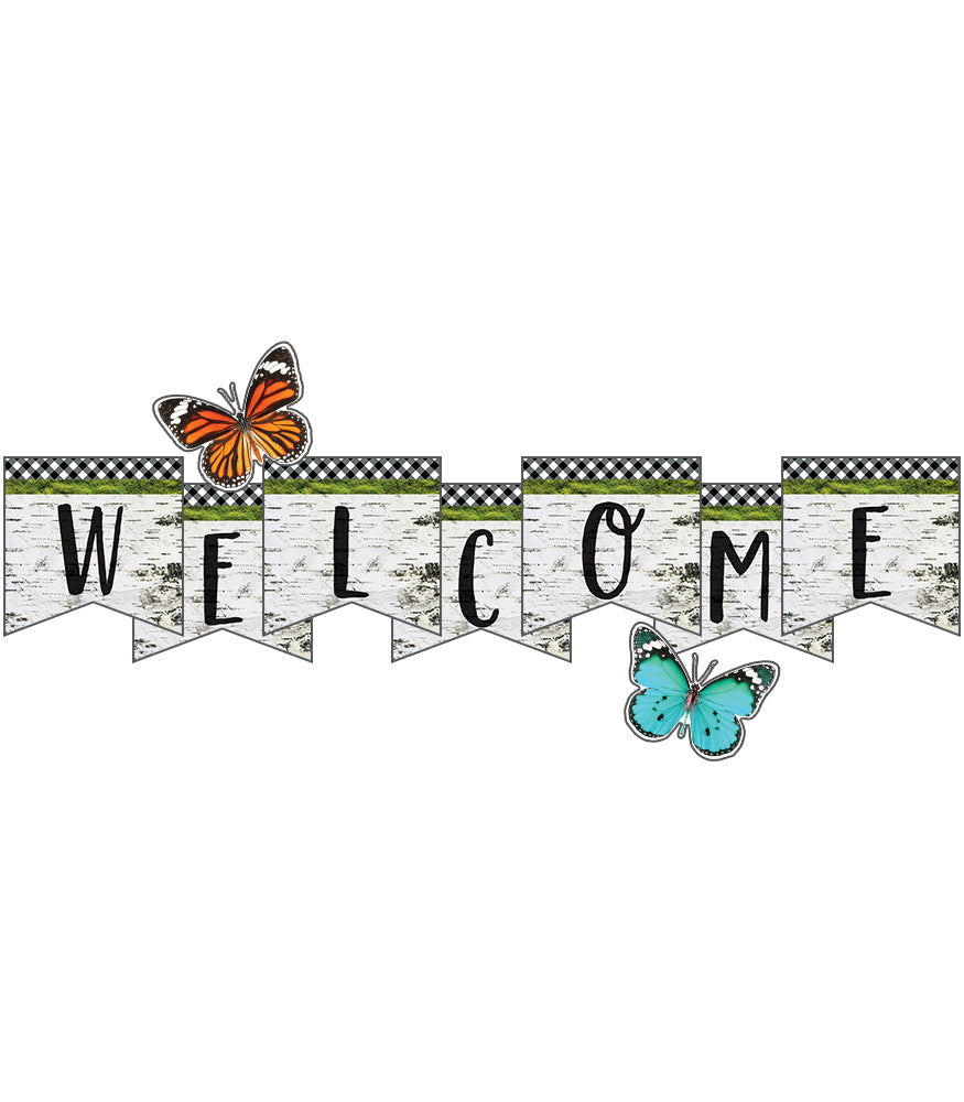 Welcome | Classroom Bulletin Board Set | Woodland Whimsy | Schoolgirl ...